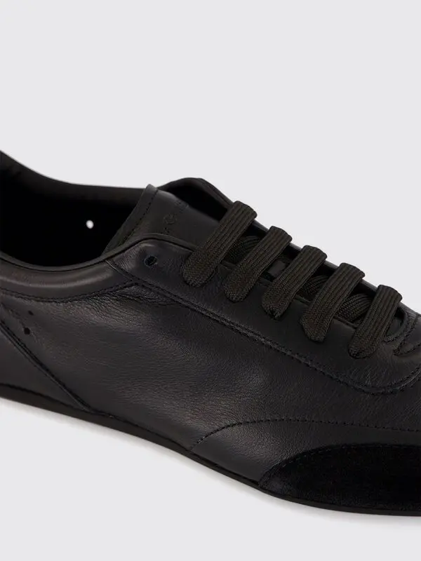 Dolce & Gabbana Ginnica Soft Calf Leather Sneakers With Suede Details