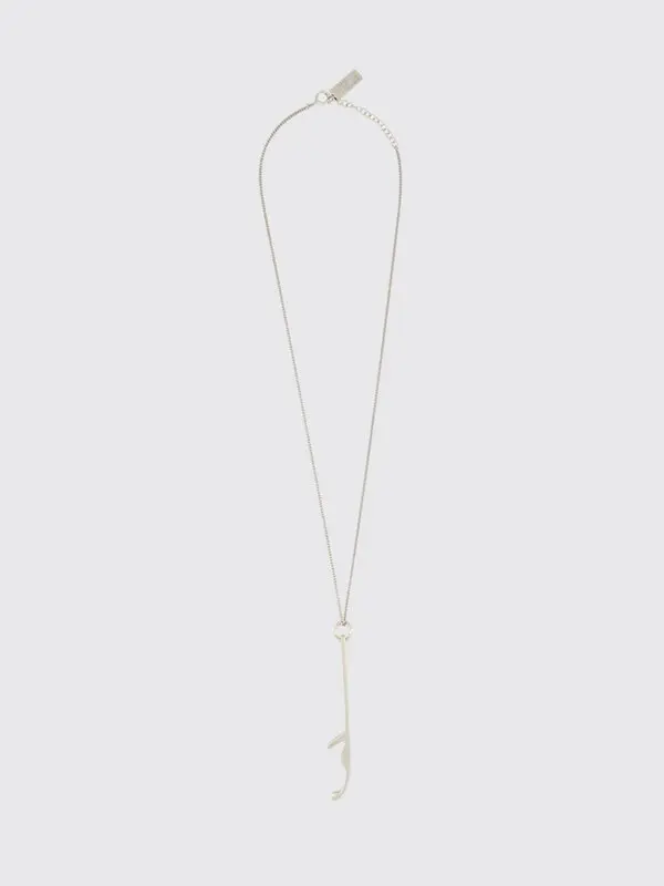 MAISON MARGIELA Adjustable Brass Charm Necklace With A Trigger Clasp - Silver