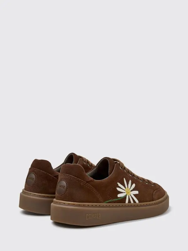 Camper Twins Suede Sneakers With Floral Embroidery