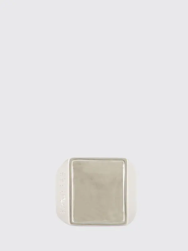 MAISON MARGIELA Rectangular Brass Ring With Engraved Numeric Logo Detail