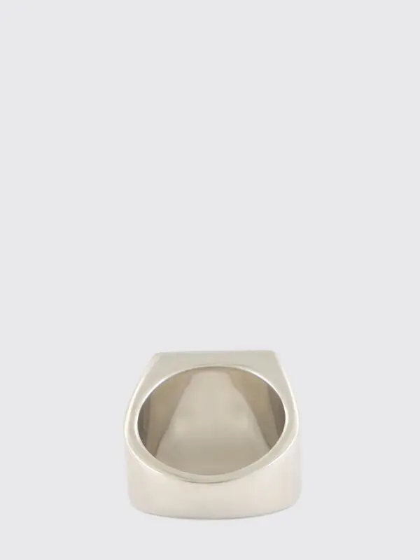 MAISON MARGIELA Rectangular Brass Ring With Engraved Numeric Logo Detail