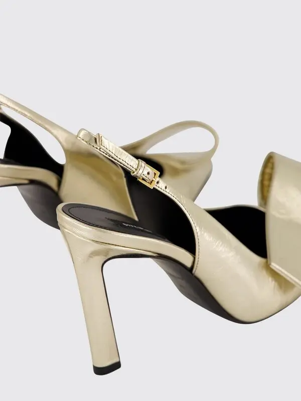 Givenchy Twisted Ribbon Laminated Leather Slingback Pumps With A High Heel