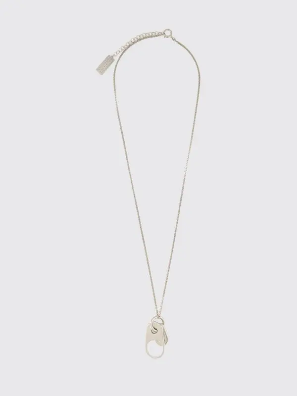 MAISON MARGIELA Adjustable Charm Necklace In Brass With A Trigger Clasp - Silver