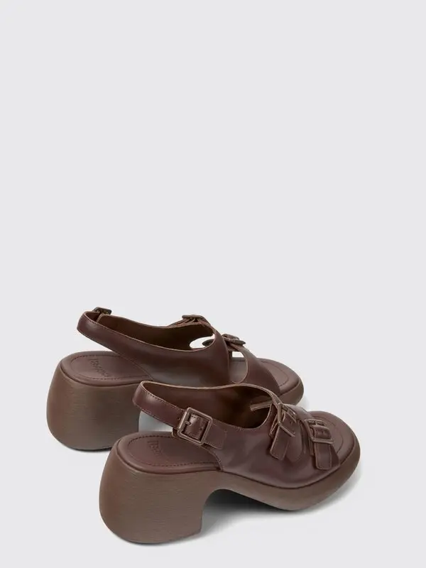 Camper Thelma Leather Sandals - Brown
