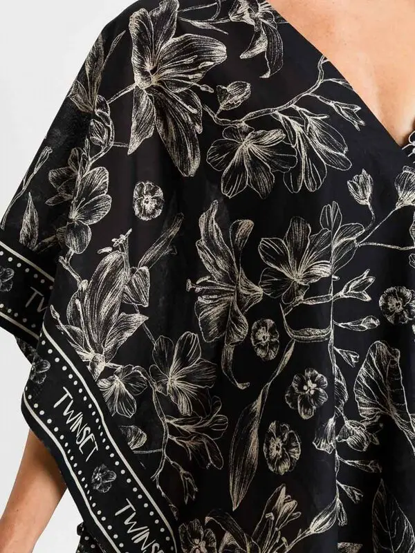 TWINSET Printed Cotton Beach Dress