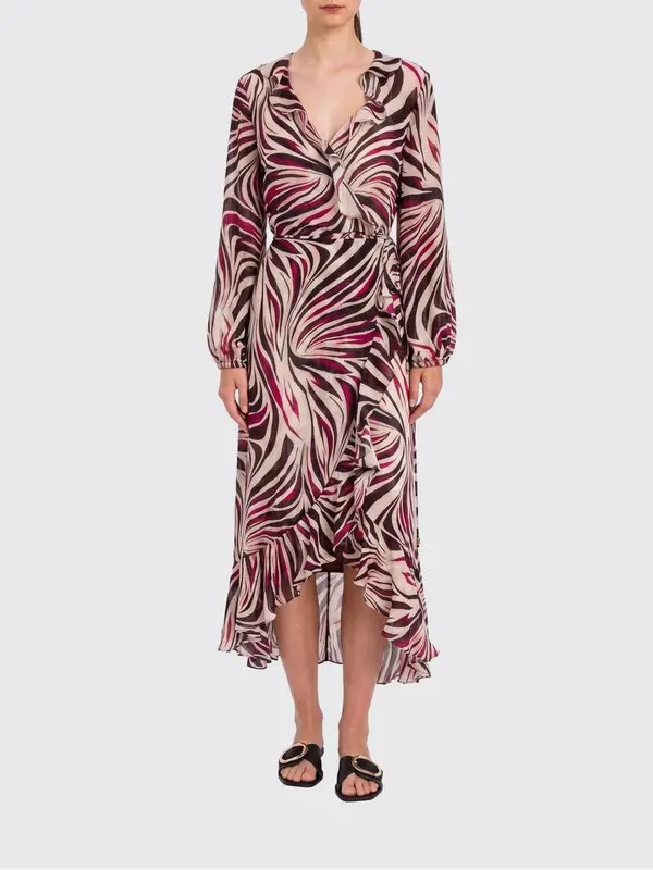 TWINSET Viscose Midi Dress With Print - Multicolor