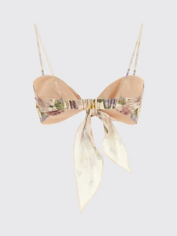 TWINSET Floral Linen Crop Top