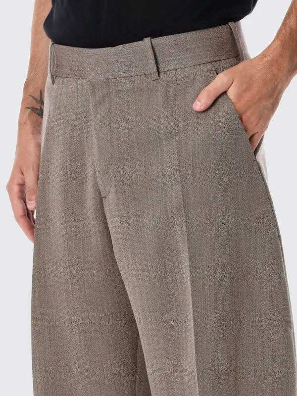 Studio Nicholson Fume Tailored Wide-leg Pants In A Fine Wool Blend - Brown