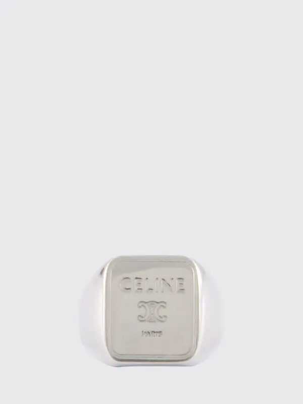 Celine Finish Brass Ring With Engraved Triomphe Logo