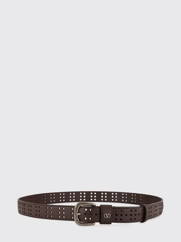 Valentino Garavani Vlogo Signature Smooth Calfskin Belt - Brown