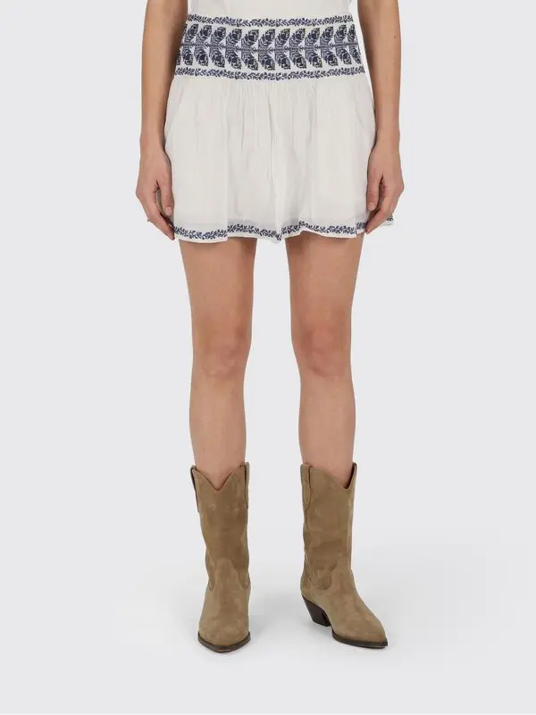 Isabel Marant Étoile Embroidered Cotton Skirt