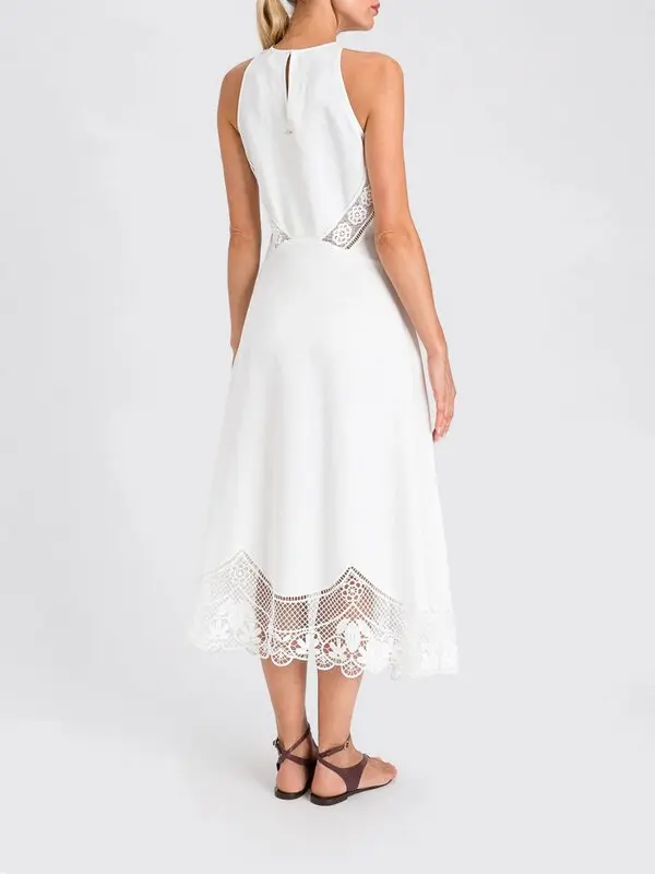 TWINSET Midi Dress In Linen Blend
