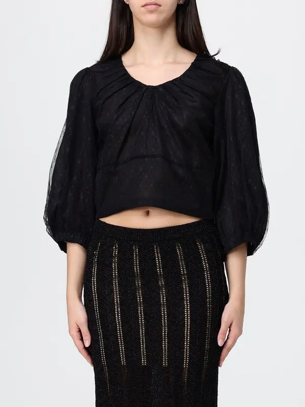 TWINSET Floral Tulle Blouse
