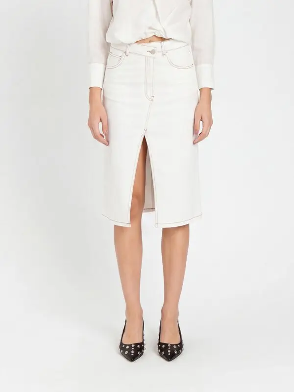 TWINSET Denim Skirt - Milk