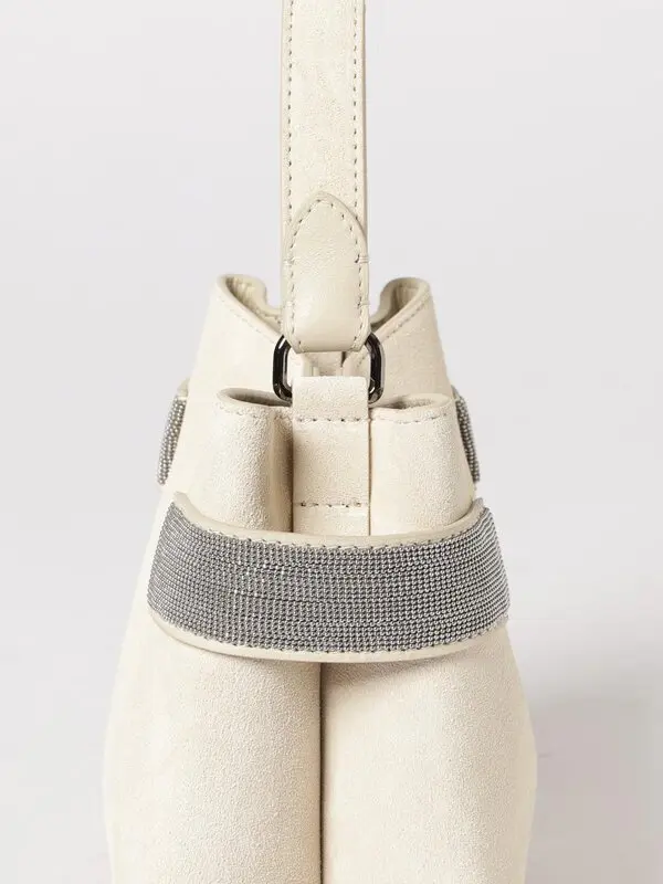 Brunello Cucinelli Suede Handbag With Monile Detail