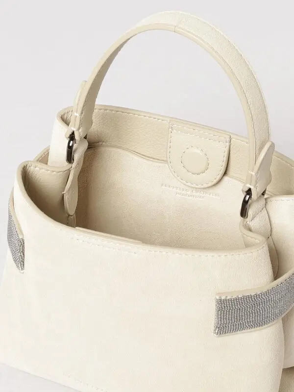 Brunello Cucinelli Suede Handbag With Monile Detail
