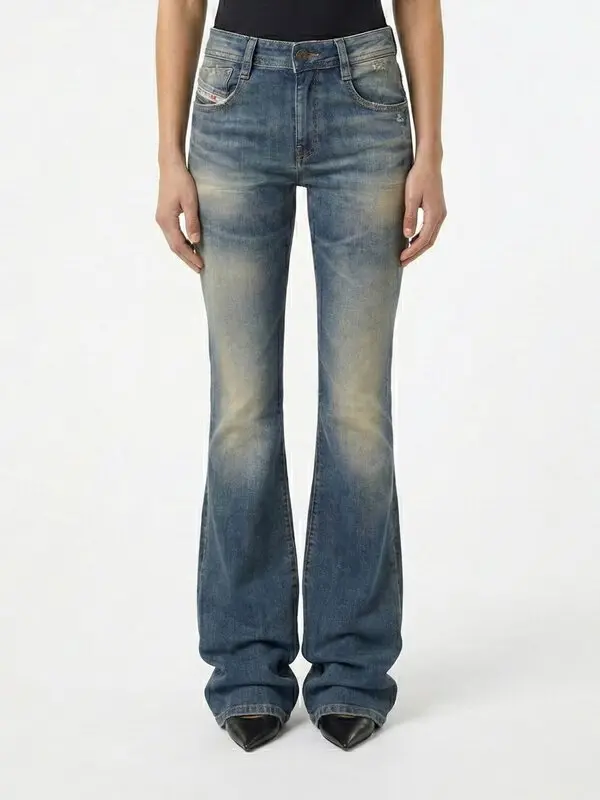 DIESEL® D-ebbey Flared Jeans In Stretch Denim