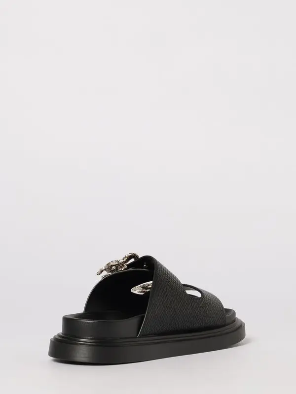 Just Cavalli Python Print Faux Leather Sandal