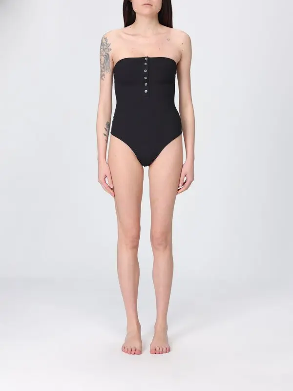 TOTEME Cotton One Piece Swimsuit - Black