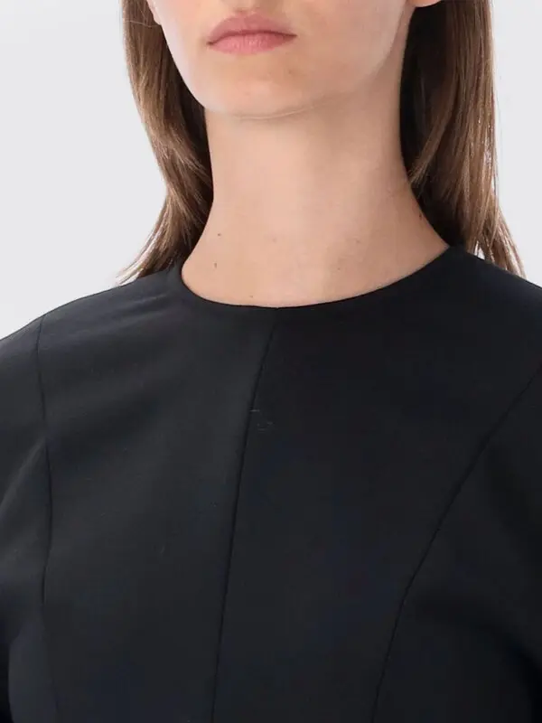 Stella McCartney A-line Wool Blend Mini Dress With Long Sleeves