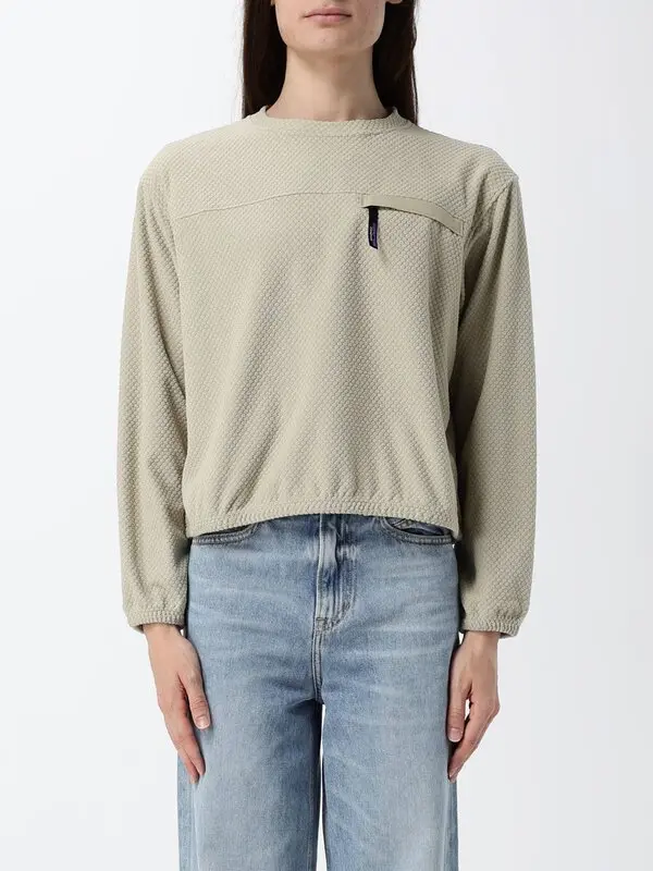 Patagonia Recycled Polyester Crewneck Sweatshirt With Zip Pocket And Elasticated Cuffs