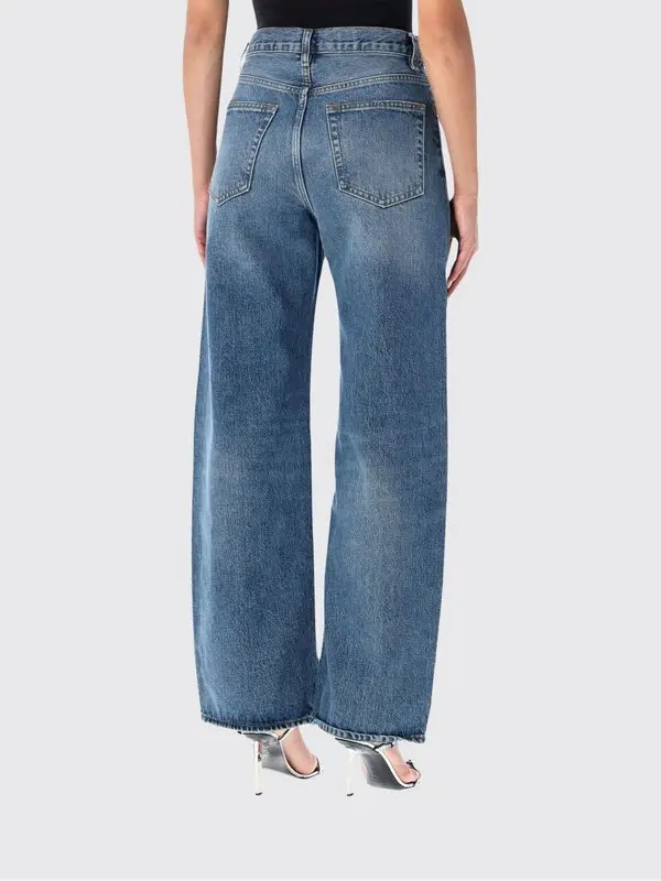 FRAME The Loose High-waisted Baggy Jeans In Cotton And Lyocell - Denim