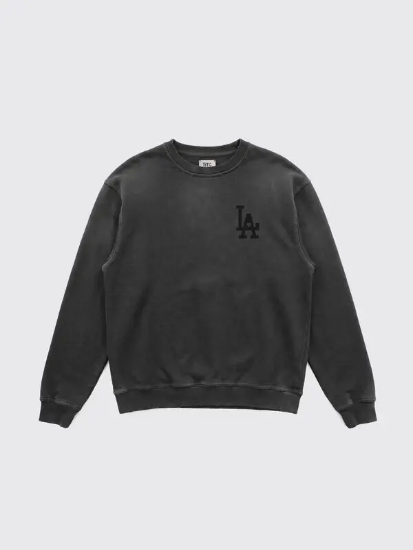 HTC LOS ANGELES Relaxed Fit Contrast Logo Cotton Sweatshirt