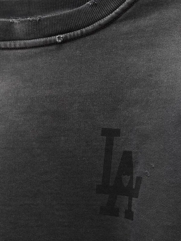 HTC LOS ANGELES Relaxed Fit Contrast Logo Cotton Sweatshirt
