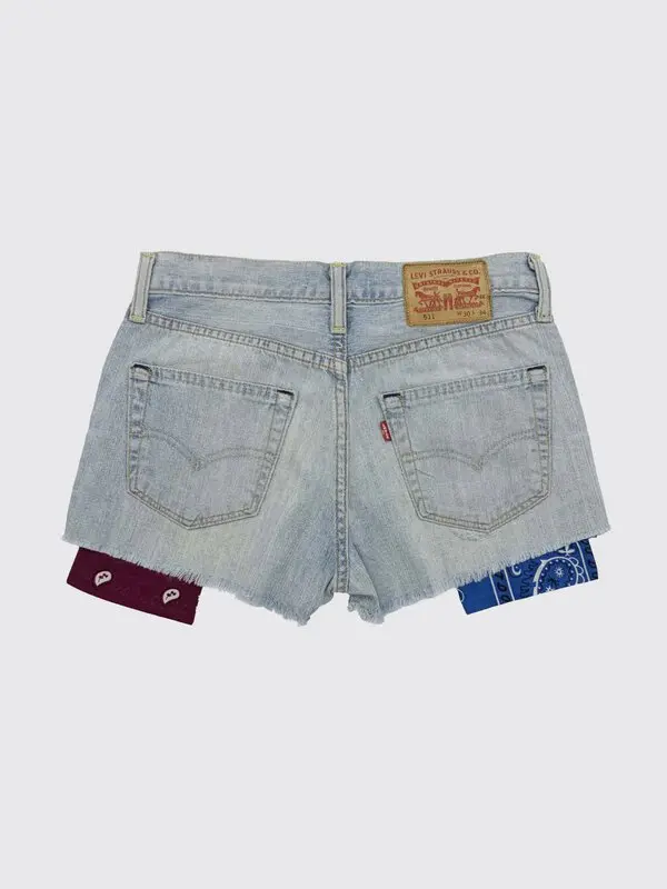 HTC LOS ANGELES Studded Shorts With Bandana Print
