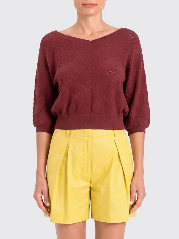 TWINSET Perforated Viscose Knit Top