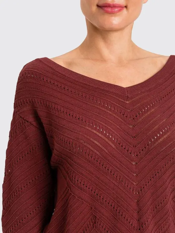 TWINSET Perforated Viscose Knit Top
