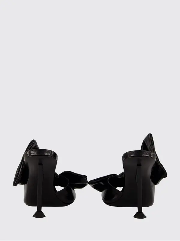 Givenchy Boudoir Leather Knot Mules With High Heel