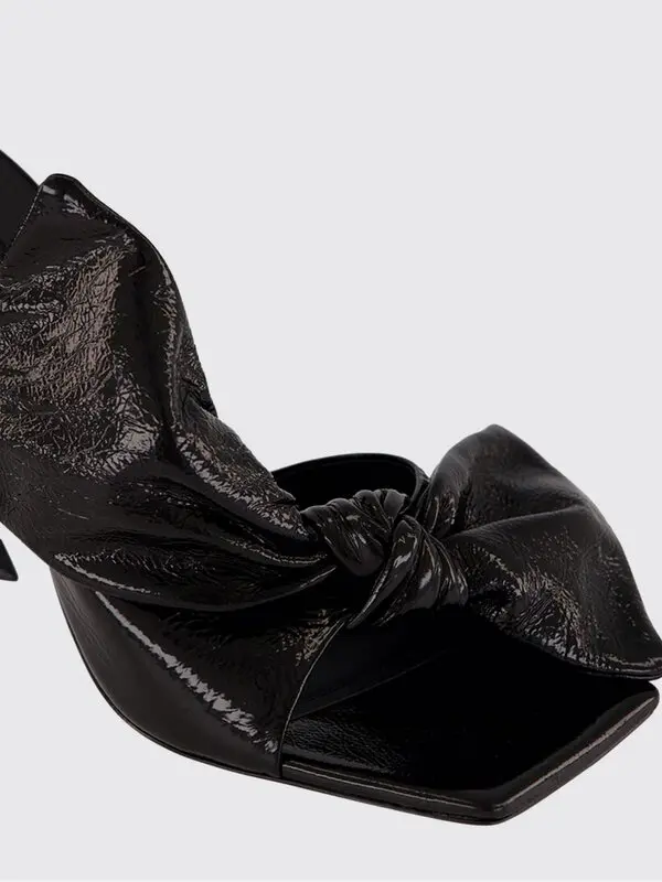 Givenchy Boudoir Leather Knot Mules With High Heel