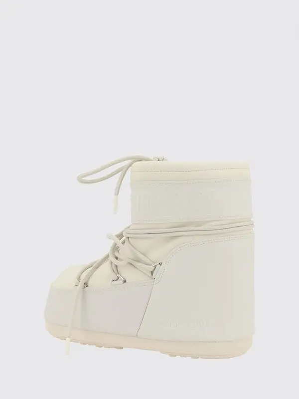 Moon Boot Icon Two-tone Ankle Snow Boots With Adjustable Laces - Yellow Cream