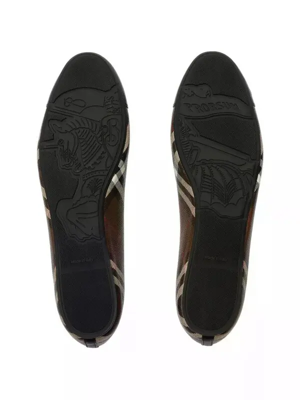 Burberry Check Canvas Highgate Ballerinas