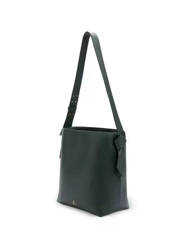 LA PORTEGNA Paulita Knotted Leather Shoulder Bag