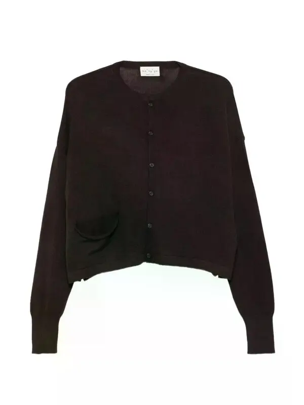 MA'RY'YA Patch-pocket Cardigan - Brown