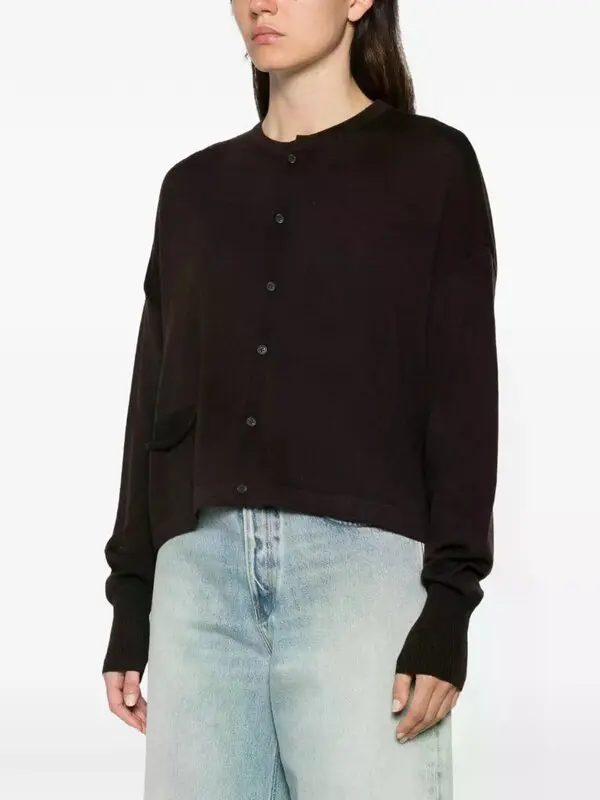 MA'RY'YA Patch-pocket Cardigan - Brown