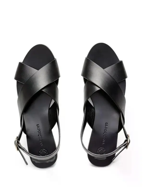 LA PORTEGNA Emilia Crossover-strap Sandals