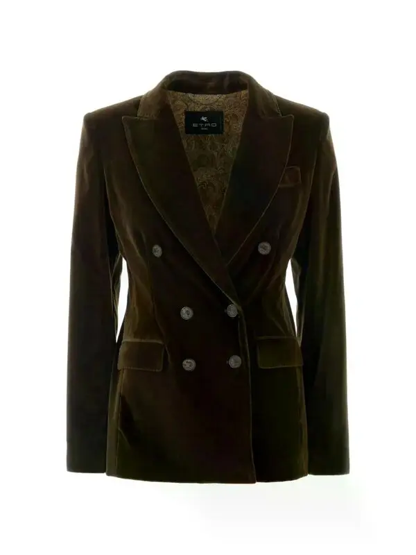 Etro Double-breasted Velvet Blazer