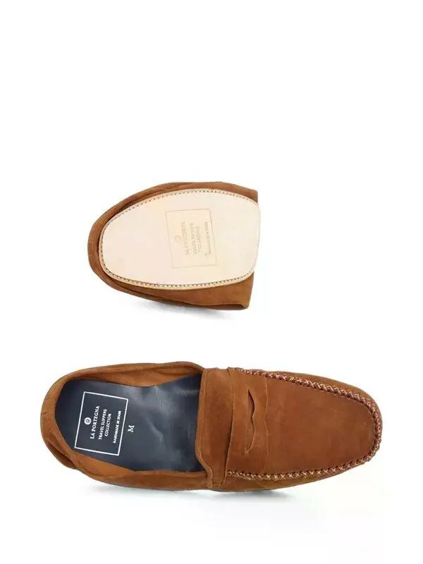 LA PORTEGNA Rodrigo Suede Loafer-style Slippers