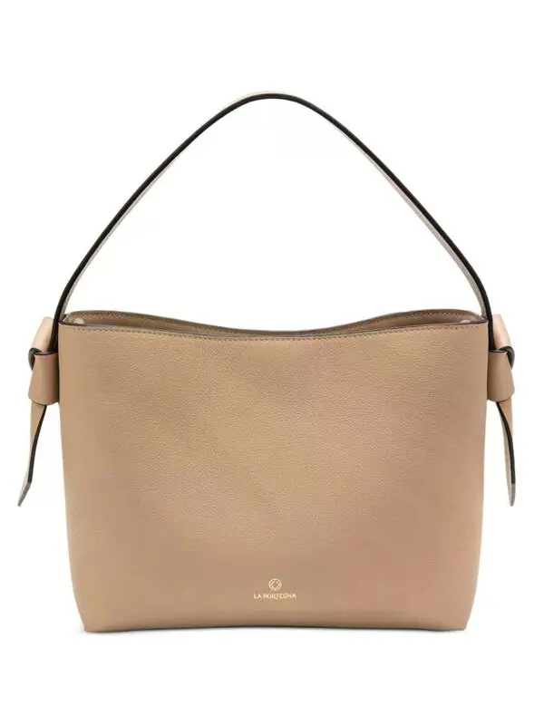 LA PORTEGNA Paulita Knotted Leather Tote Bag