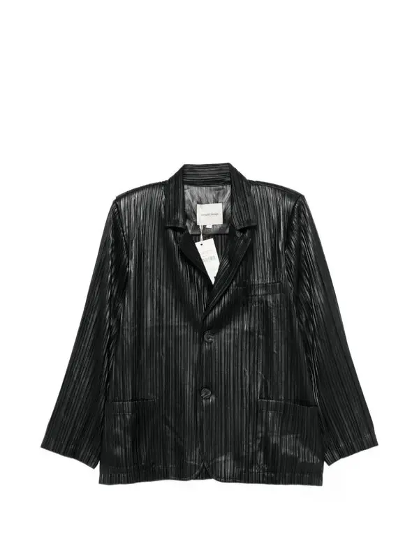 GONGDID DESIGN Plissé-effect Single-breasted Blazer