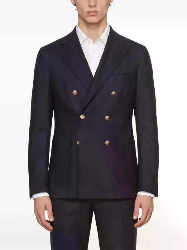 Eleventy Double-breasted Peak-lapel Jacket