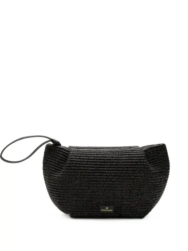 LA PORTEGNA Marta Woven Leather Shoulder Bag