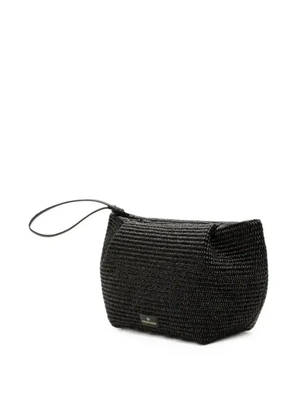 LA PORTEGNA Marta Woven Leather Shoulder Bag