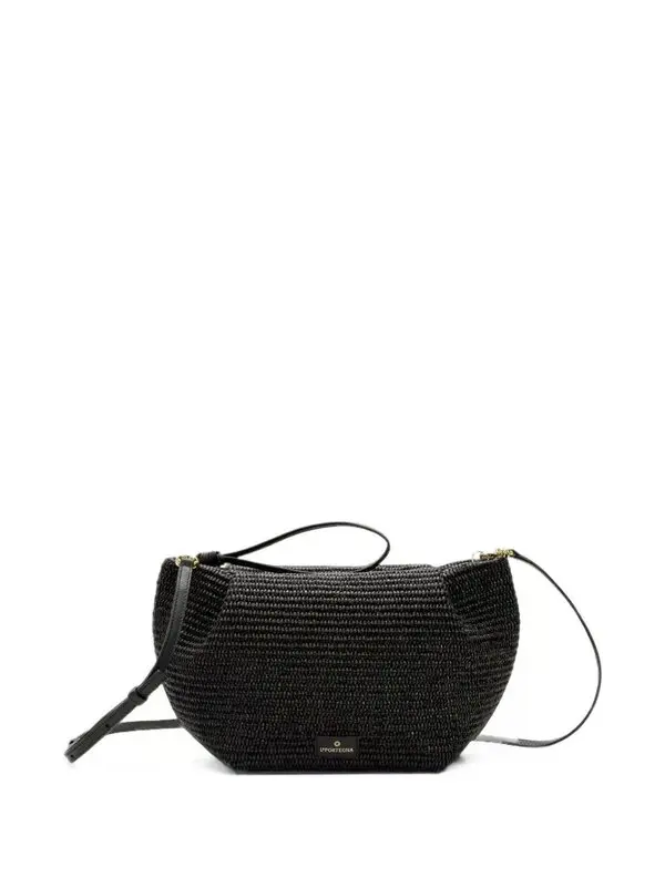 LA PORTEGNA Marta Woven Leather Shoulder Bag