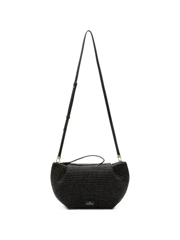 LA PORTEGNA Marta Woven Leather Shoulder Bag
