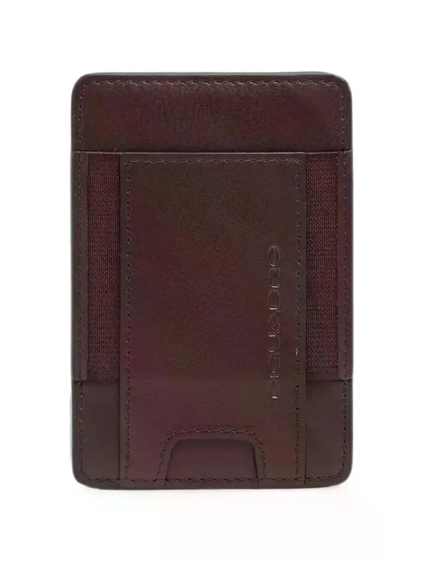 PIQUADRO Logo-engraved Leather Cardholder - Pink