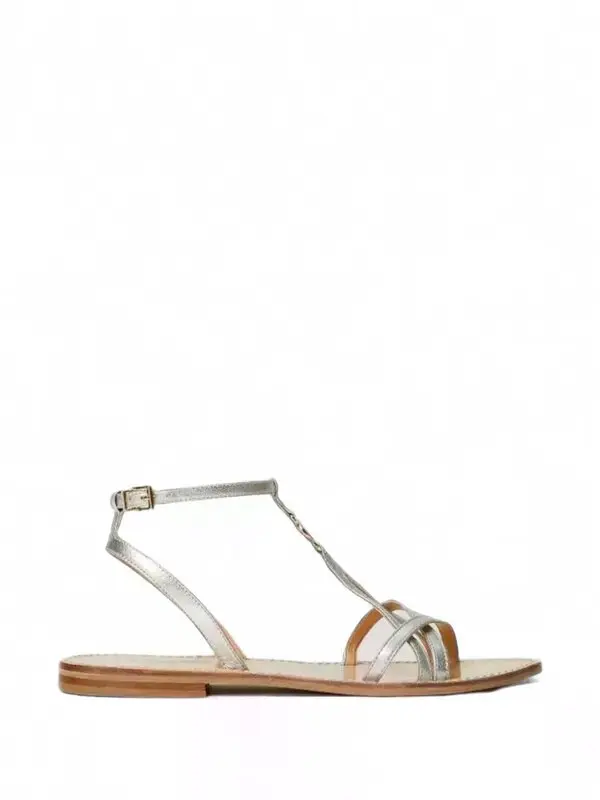 TWINSET Logo-plaque Strappy Sandals - Silver